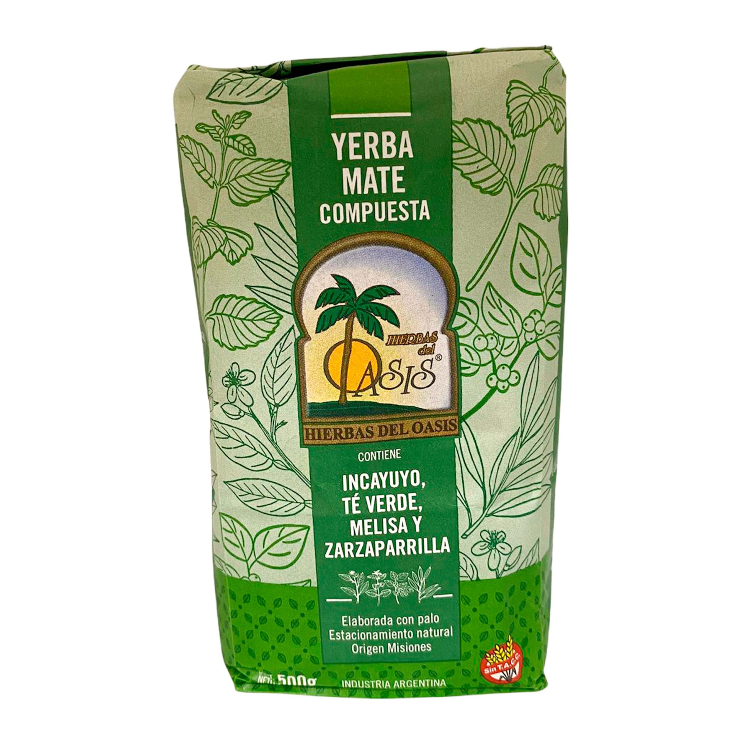 Yerba Mate Compuesta con Incayuyo, Té Verde, Melisa y Zarzaparrilla ...